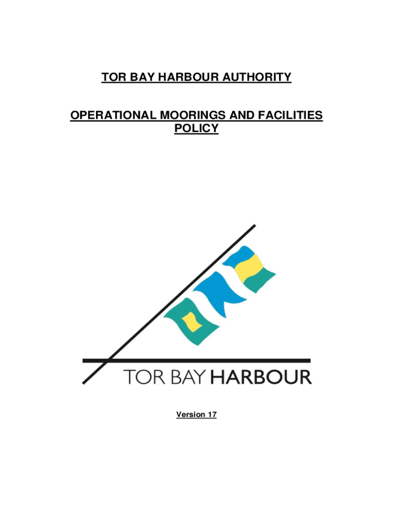 Fillable Online Tor Bay Harbour Authority Mooring/Berthing/Boat Park ...