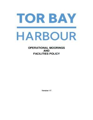 Fillable Online Tor Bay Harbour Operational Moorings and Facilities ...