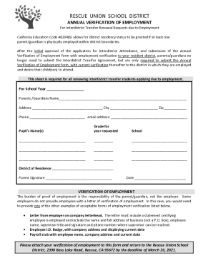 Fillable Online annual verification of employment Fax Email Print ...