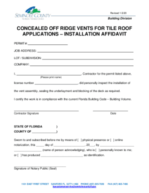 Fillable Online concealed off ridge vents for tile roof applications ...