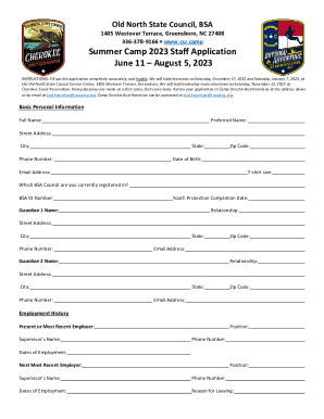 Fillable Online Cub Scout - Old North State Council Fax Email Print ...