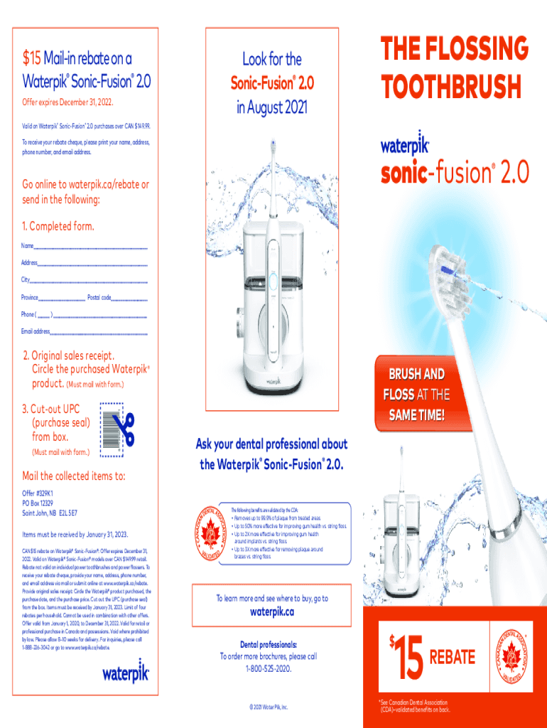 Fillable Online For a limited time, save $30 on... - Waterpik Oral ...
