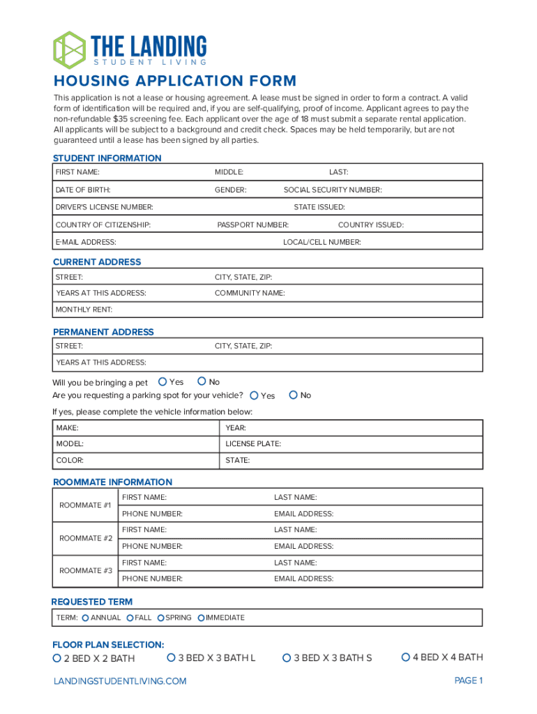 Fillable Online 05-05-21 The Landing Application Fax Email Print - pdfFiller
