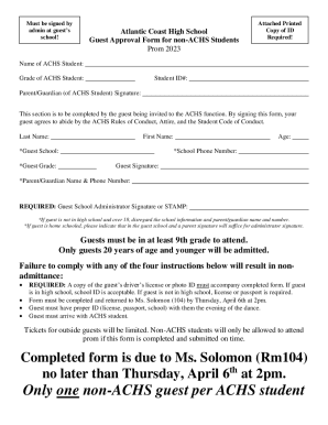 Fillable Online Patriot High School 2022 Prom Contract Guest Permission Form Fax Email Print ...