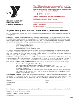 Fillable Online YMCA Waiver and Permissions Fax Email Print - pdfFiller