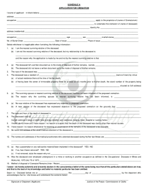 Fillable Online AUTHORIZATION FOR CREMATION AND DISPOSITION ... Fax ...