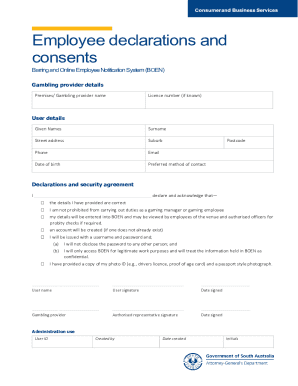 Fillable Online Employee Declaration and Consent Form 2021.pdf Fax ...