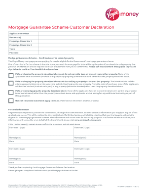 Fillable Online Mortgage Guarantee Scheme Customer Declaration Document Fax Email Print - pdfFiller