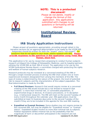A Student's Guide to Navigating the IRB Doc Template | pdfFiller