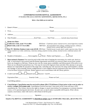 Fillable Online CONFERENCE ROOM RESERVATION REQUEST FORM Fax Email Print - pdfFiller