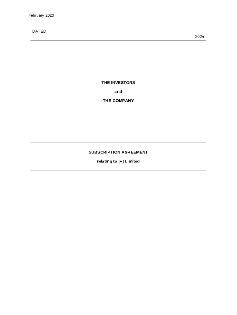 SUBSCRIPTION AGREEMENTBRAINY BRANDS ... Doc Template | pdfFiller