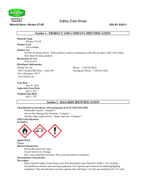 Fillable Online MATERIAL SAFETY DATA SHEET (REACH) Version Fax Email ...