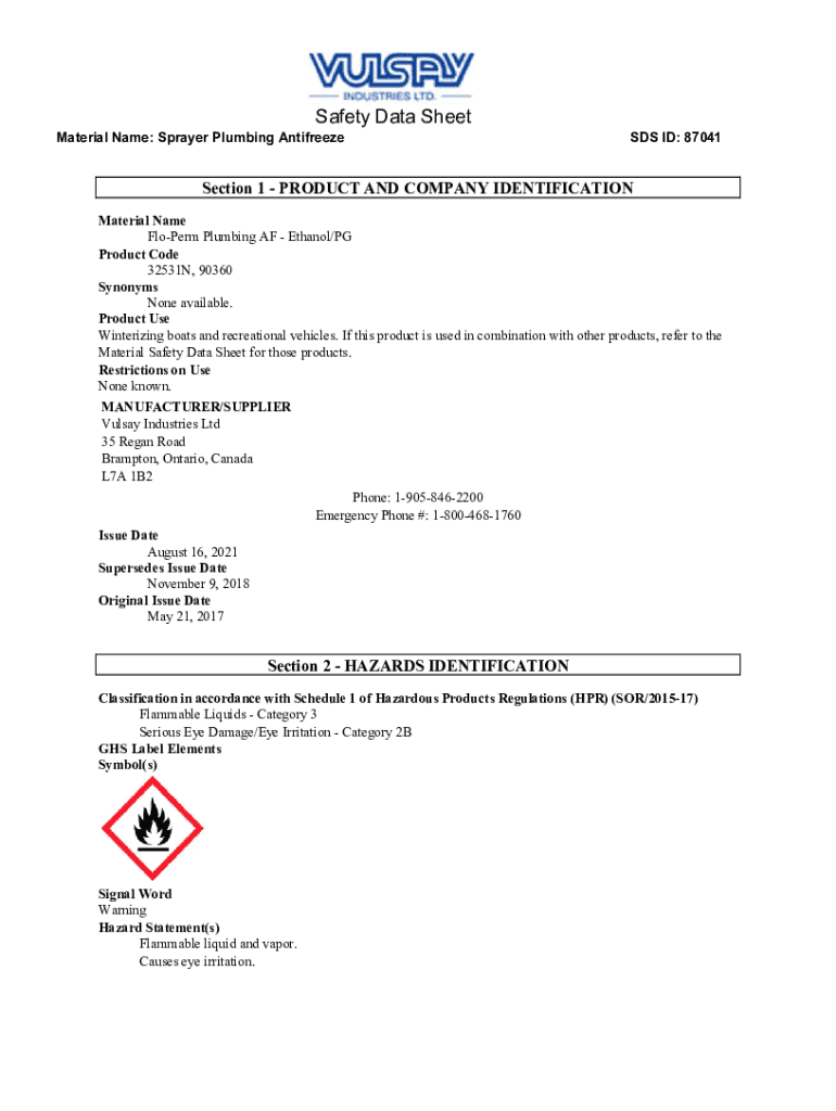 Fillable Online Safety Data Sheet SDS Fax Email Print - pdfFiller