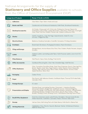 Fillable Online Supply of stationery and office supplies to the Third ...