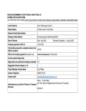 Fillable Online Safe routes in communities: application form Fax Email ...