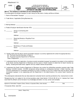 Fillable Online Do You Need to Collect the I-312 South Carolina Form ...