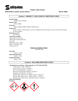 Fillable Online Safety Data Sheet LYE - Sodium hydroxide, solid Section ...