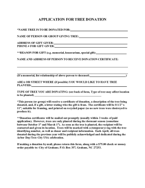 Fillable Online FORM-TREE-DONATION.docx Fax Email Print - pdfFiller