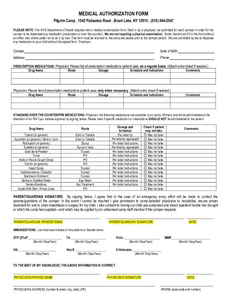 Fillable Online medical authorization form Fax Email Print - pdfFiller