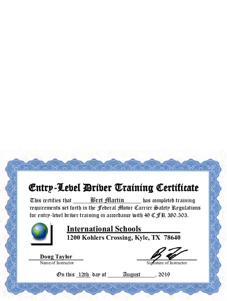 Fillable Online Hasan-Martin Entry Level Certificate.pdf Fax Email Print - pdfFiller