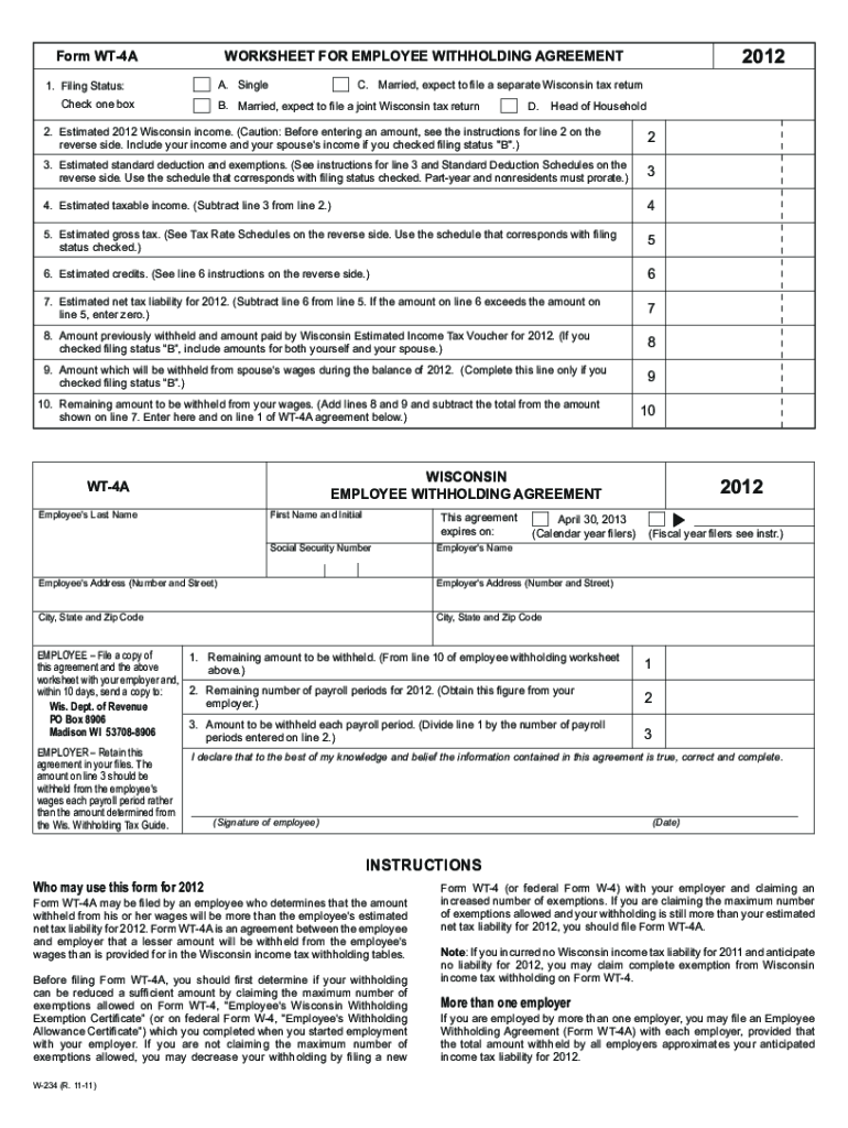 Fillable Online Form Wt 4A. Corporate Services Fax Email Print - pdfFiller
