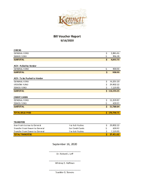 Fillable Online Bill Voucher Report Fax Email Print - pdfFiller