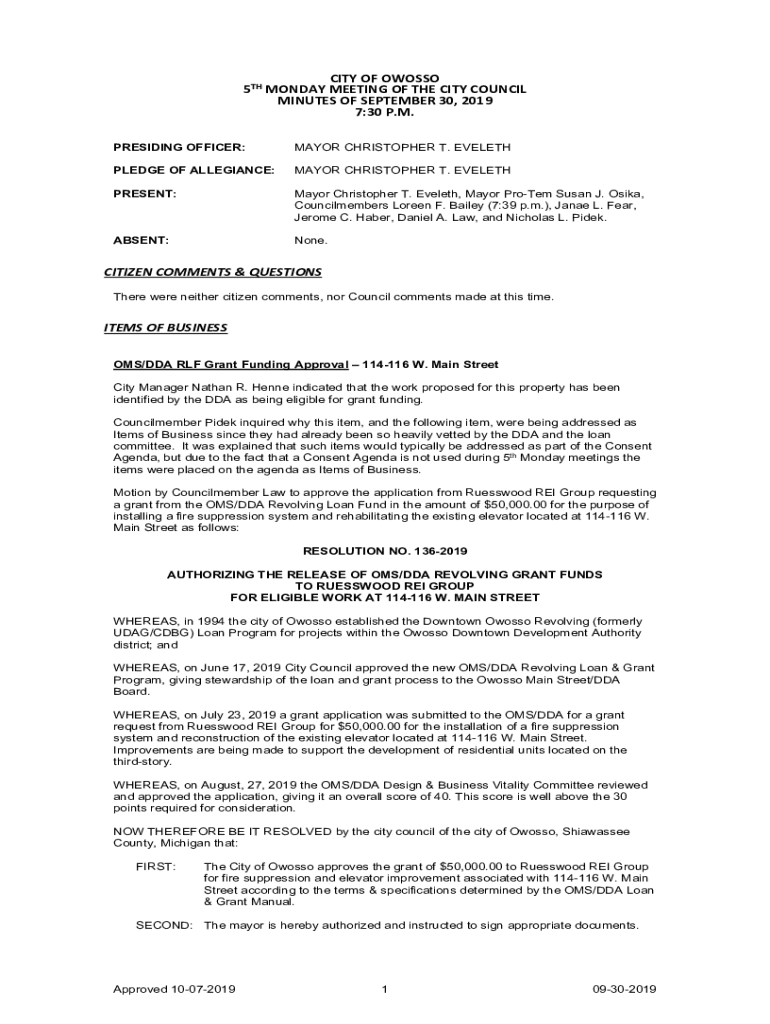 Fillable Online Councilmembers Loreen F Fax Email Print - pdfFiller