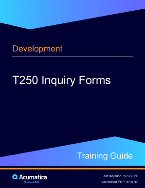 Fillable Online T250 Inquiry Forms Fax Email Print - pdfFiller