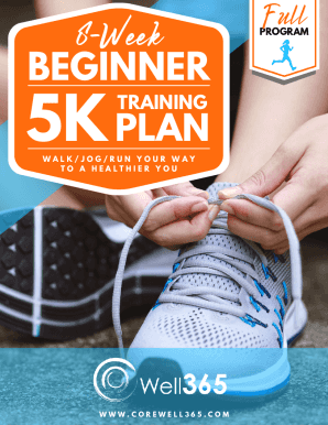 Fillable Online 5K training plan: Walk or run a 5K in 6 weeks Fax Email ...