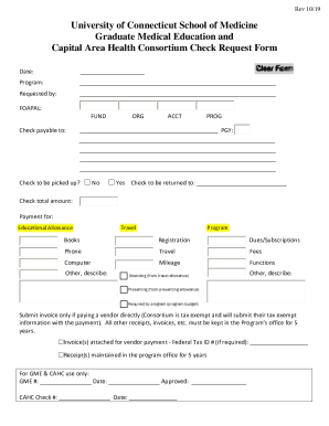 Fillable Online Clear Form - UConn Health - University of Connecticut ...