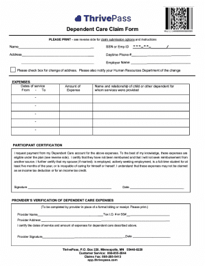 Fillable Online Taxsaver Plan Standard Claim Form Instruction Sheet Fax ...