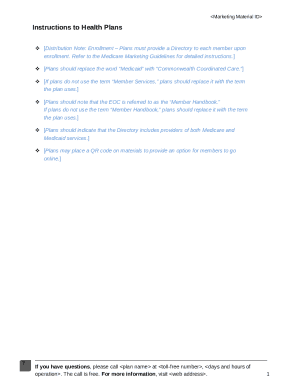 42 CFR Part 423 Subpart V -- Part D Communication ... Doc Template | pdfFiller