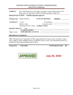 Fillable Online GSA 1364 Proposal to Lease Space at Sumter ... Fax ...