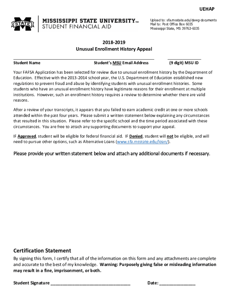 Fillable Online Your FAFSA Application has been selected for review due ...