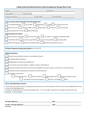 Fillable Online Occupational Therapy Plan of Care (1).docx Fax Email Print - pdfFiller