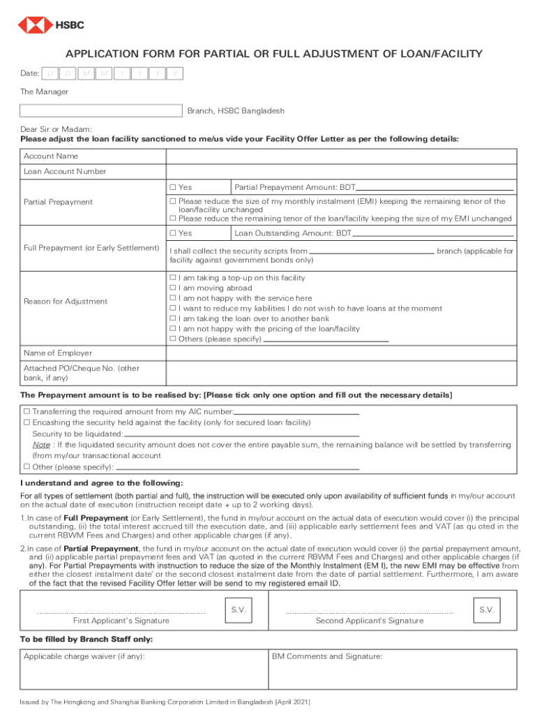 Fillable Online 97 APPLICATION FORM FOR PARTIAL OR FULL ADJUSTMENT OF ...