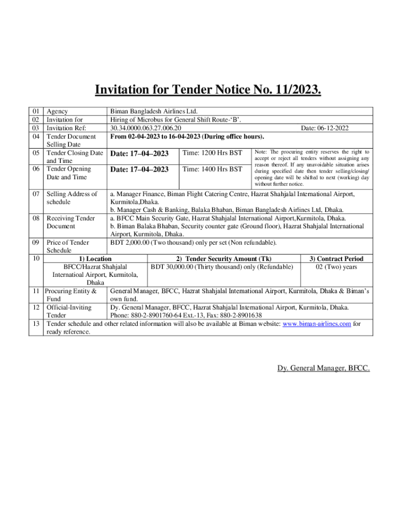 Fillable Online Date Corrigendum The tender submission due ... Fax ...