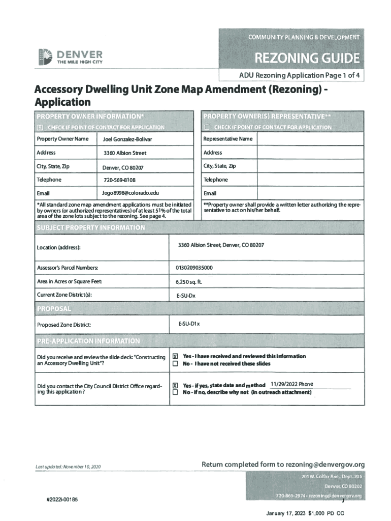 Fillable Online Denver's embrace of rezoning for granny flats growing by ... Fax Email Print ...