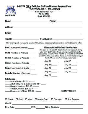 Fillable Online Horse Show Entry Form Fax Email Print - pdfFiller