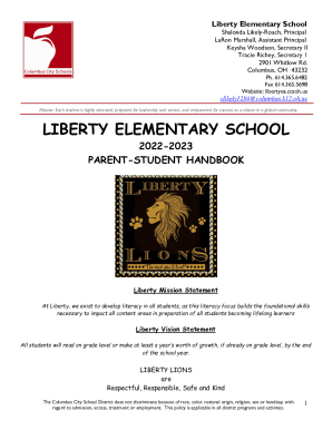 Fillable Online Liberty Parent-Student Handbook ... Fax Email Print - pdfFiller