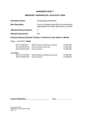 Fillable Online amendment sheet 1 Fax Email Print - pdfFiller