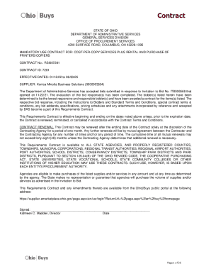 Fillable Online procure ohio What does the State buy?Requirements for ...