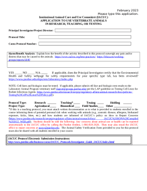 IACUC Protocol - Application for Approval of the Use of ... Doc ...