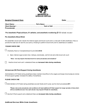 Fillable Online Surgical Consent FormNorth Seattle Veterinary Clinic ...