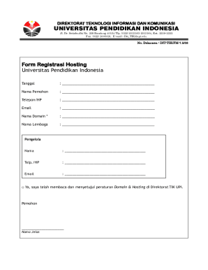 Fillable Online Form-Registrasi-Hosting.pdf Fax Email Print - pdfFiller