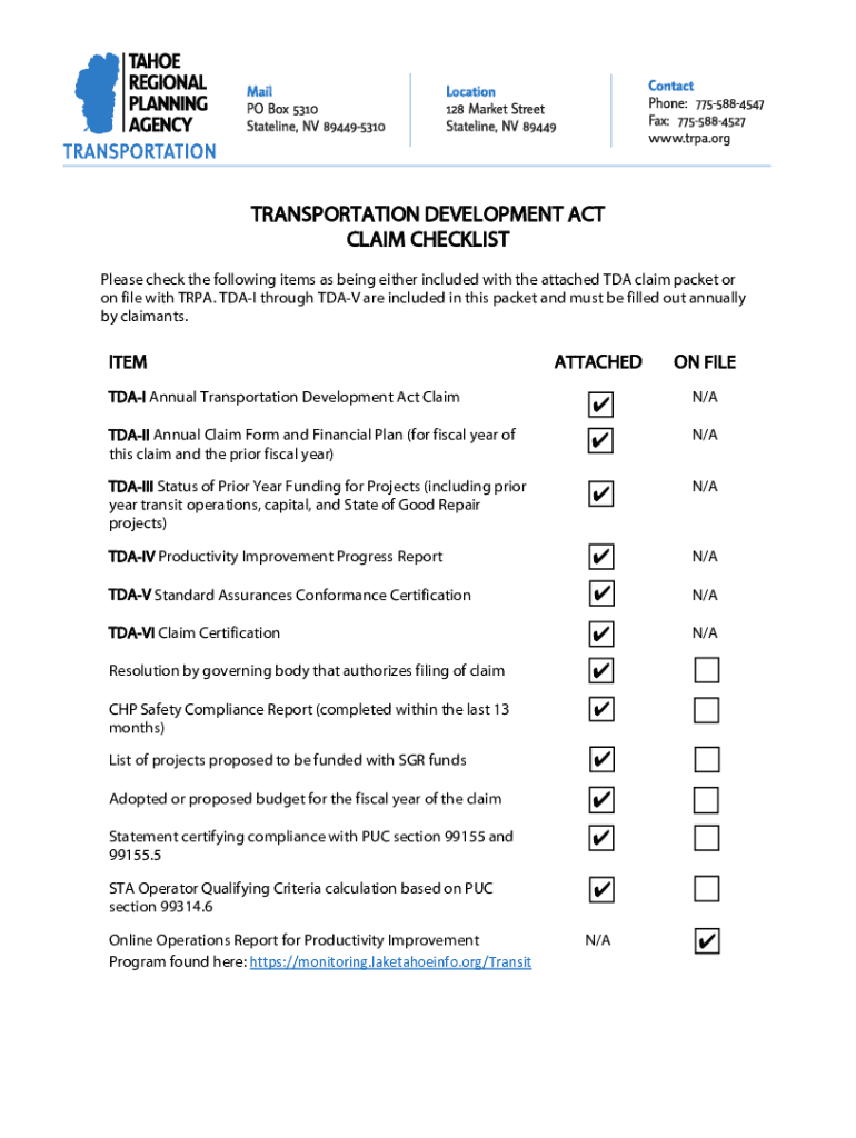 Fillable Online TART-TDA-Claim-Application-FY22.pdf Fax Email Print ...