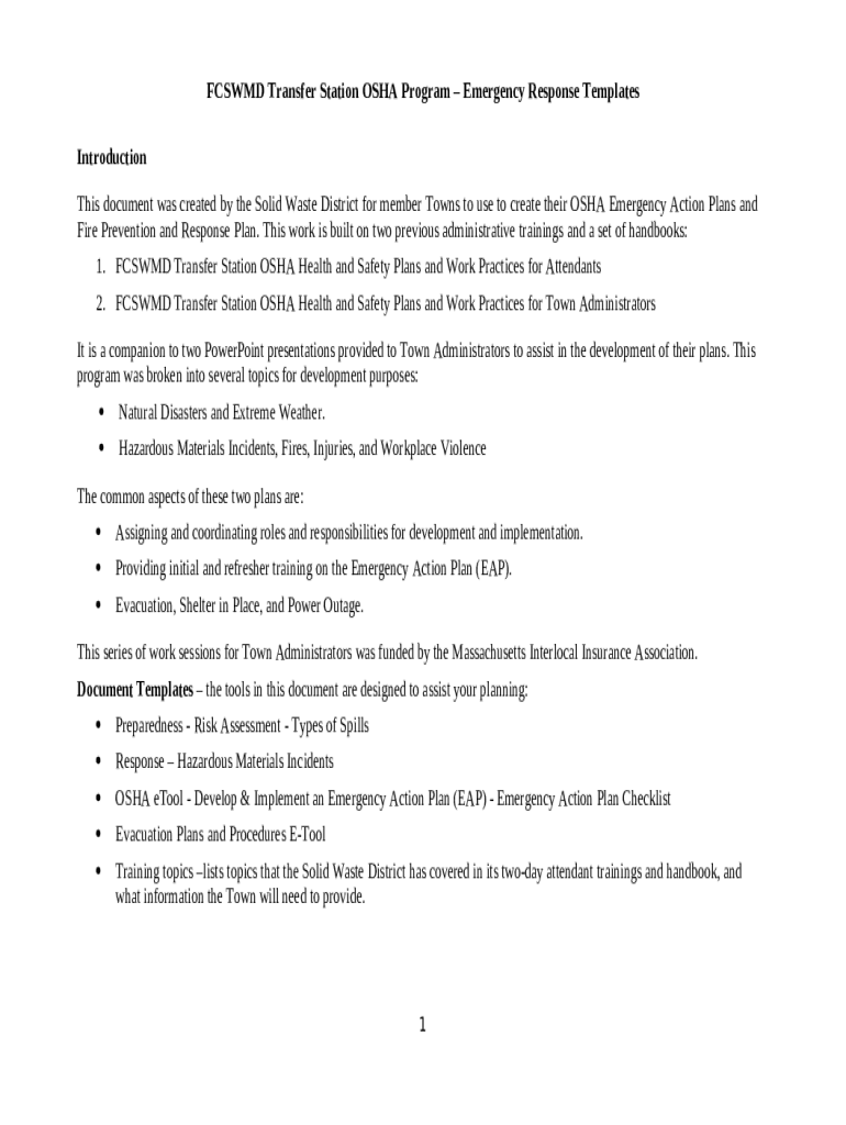 Exit Routes, Emergency Action Plans, and Fire Prevention ... Doc ...