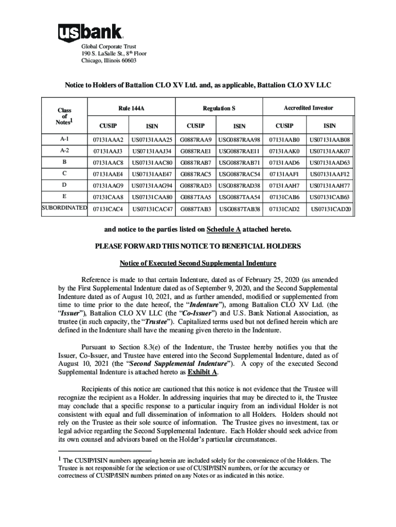 Fillable Online notice of executed second supplemental indenture Fax ... Fillable Online notice of executed second supplemental indenture Fax ...