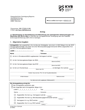 Ausfüllbar Online KVB-FORM-Zervixzytologie.docx Fax Email Drucken ...