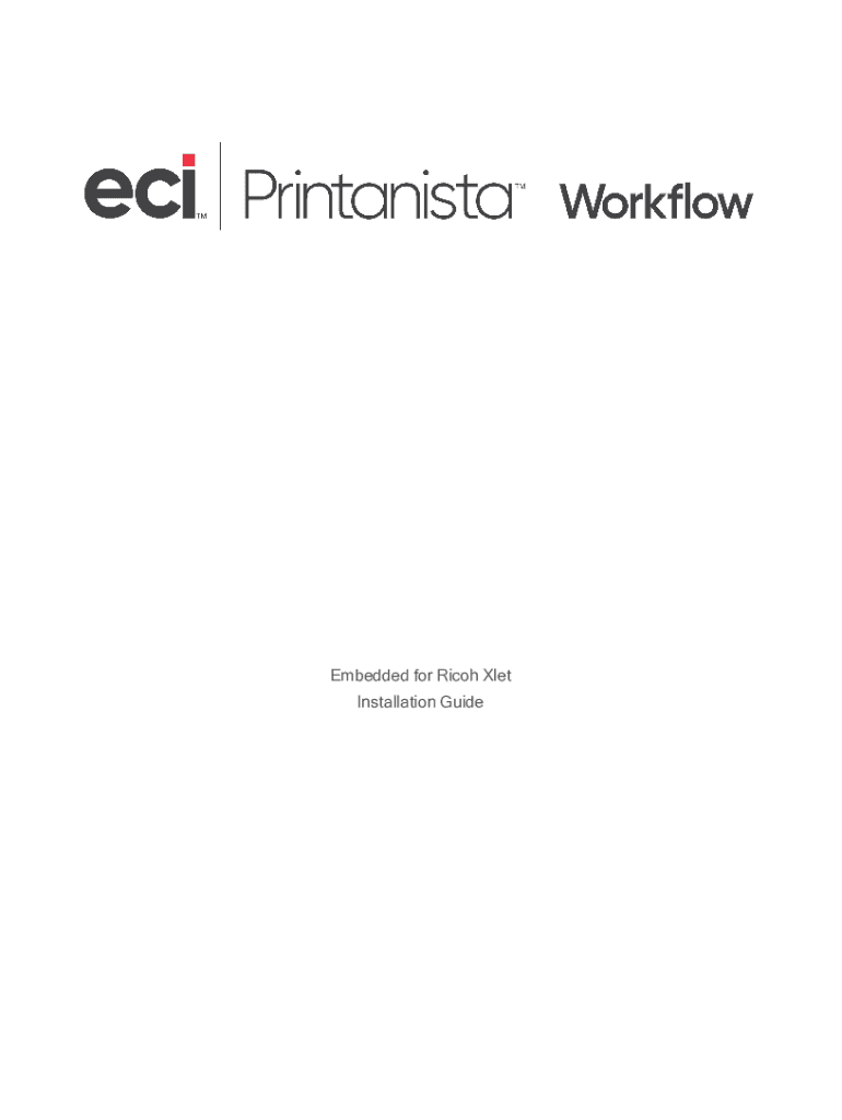 Fillable Online Embedded for Ricoh Xlet Installation Guide - Print Audit Premier Fax Email Print ...